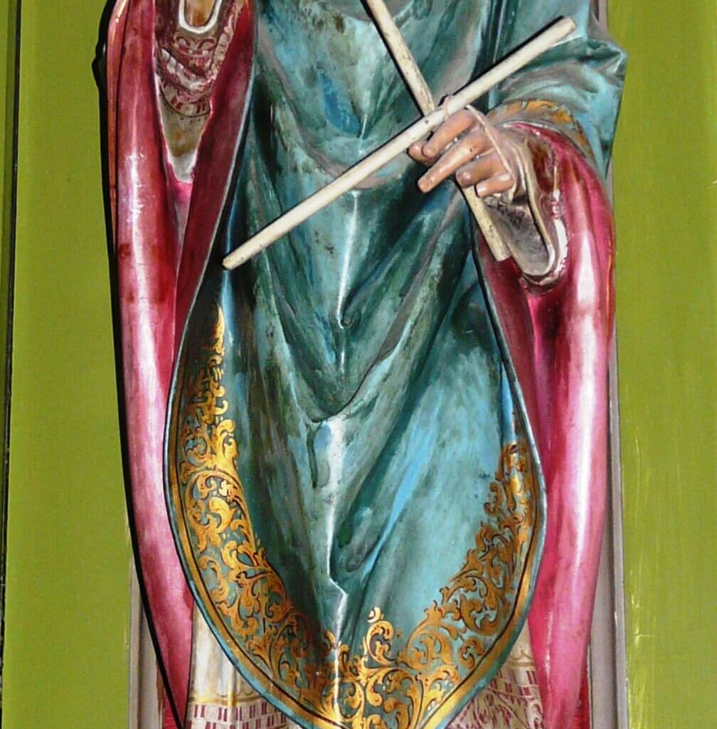 Wooden statue of St.Blase - Ferdinand Stuflesser 1875