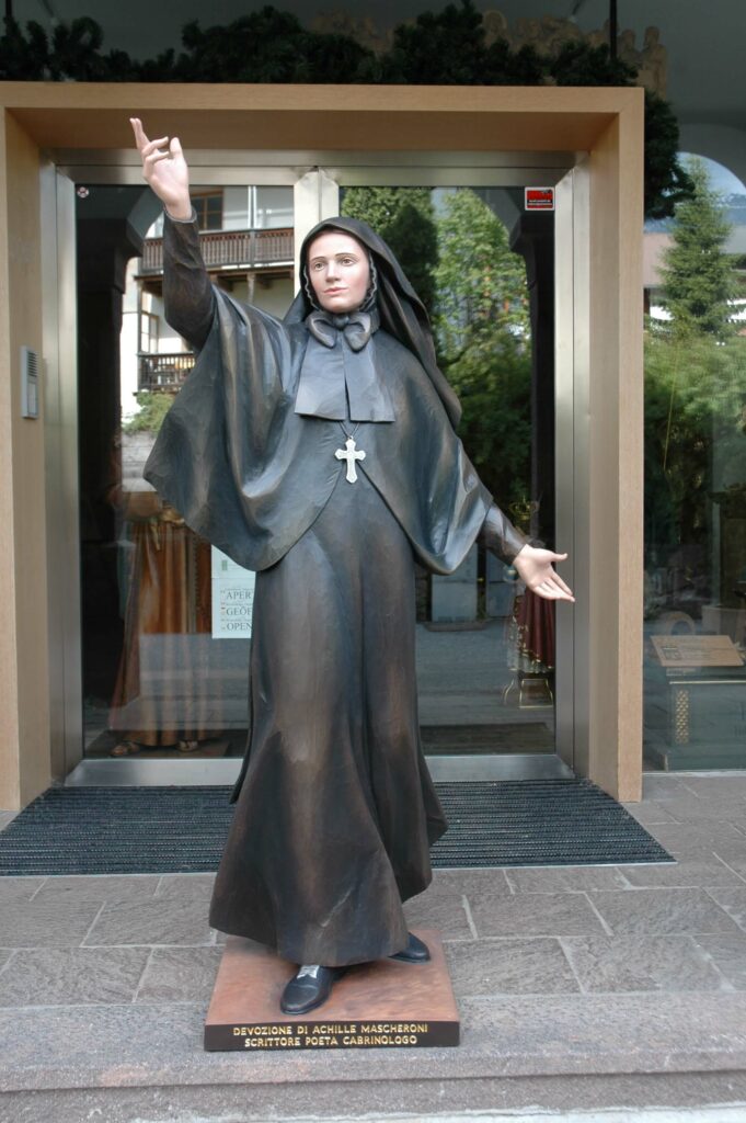 Wooden statue of St.Frances/ Francis - Ferdinand Stuflesser 1875