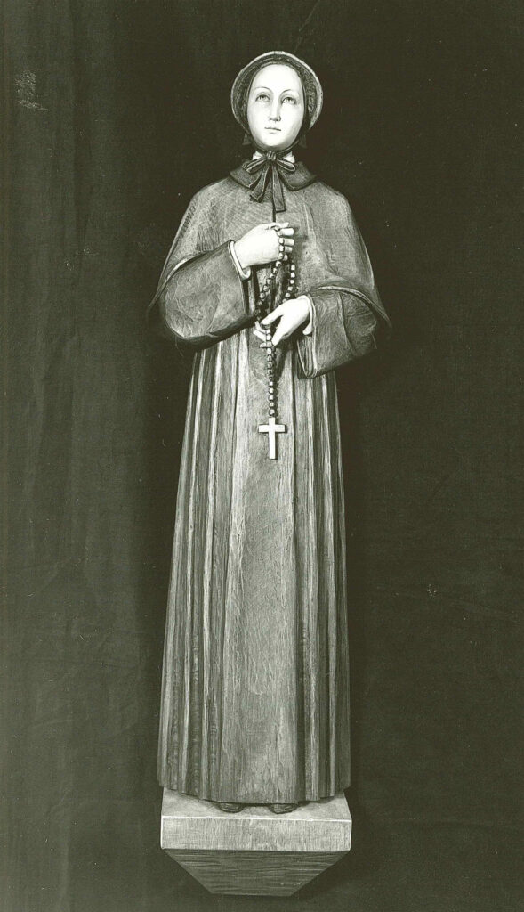 Wooden statue of St.Ann Seton - Ferdinand Stuflesser 1875