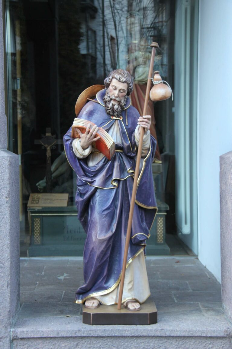 Wooden statue of St.Jacob - Ferdinand Stuflesser 1875