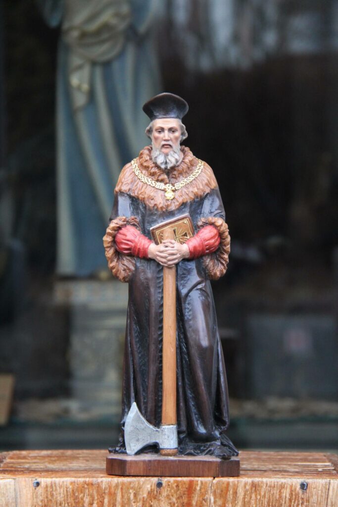 Wooden statue of St.Thomas - Ferdinand Stuflesser 1875